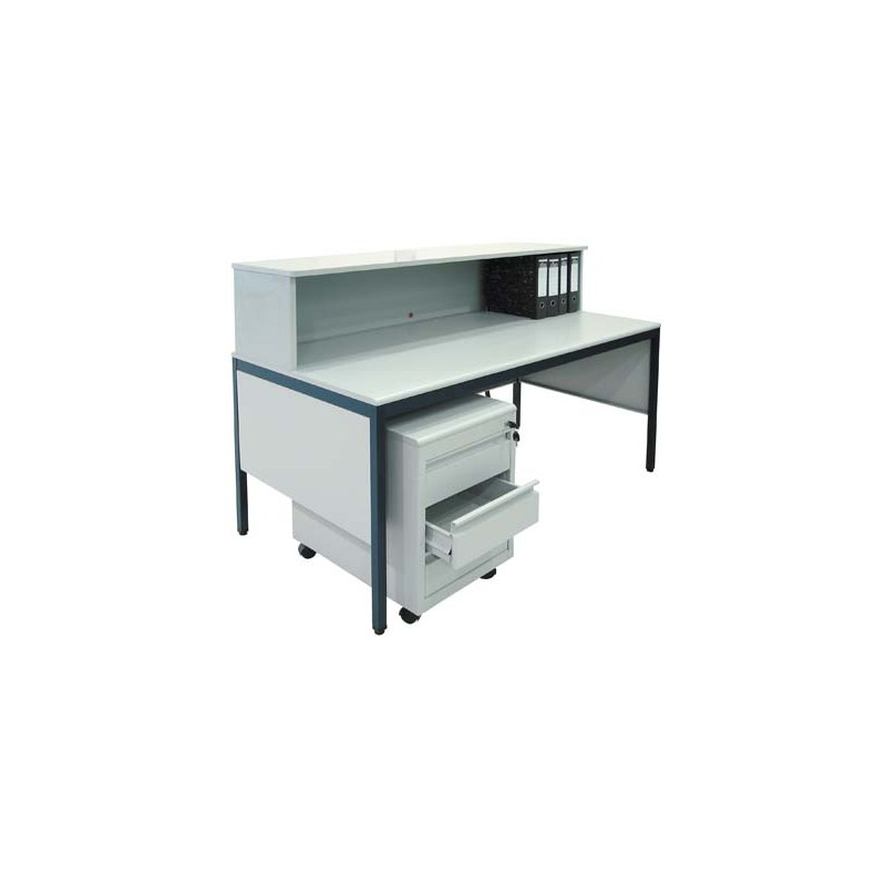 BUREAU COMPTOIR COMPOSEE DE 1 BUREAU 1200 x 800 AVEC CAISSON DE 3 TIROIRS